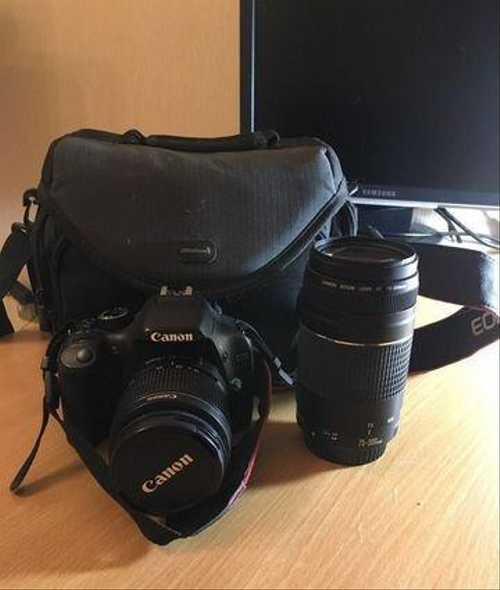 Фотоаппарат canon 550D с двумя объективами