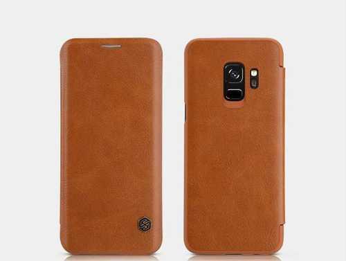 Кожаный Nillkin Чехол для samsung Galaxy S9 brown