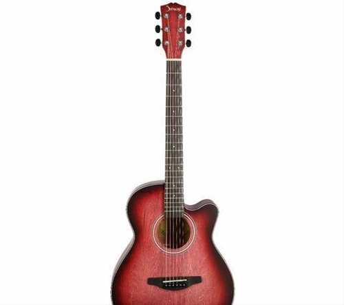 Shinobi B-1/RD акустическая гитара красный санберс