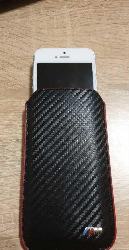 Чехол BMW M carbon для iphon 5/5S/SE