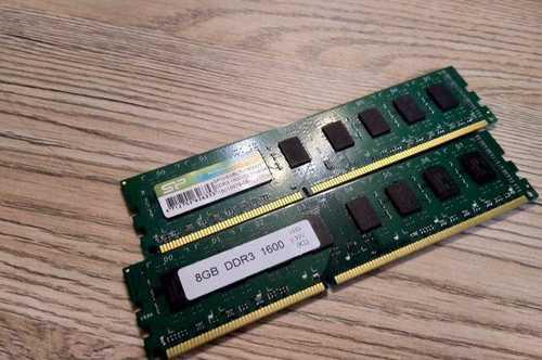 2 планки 8GB DDR3 1600