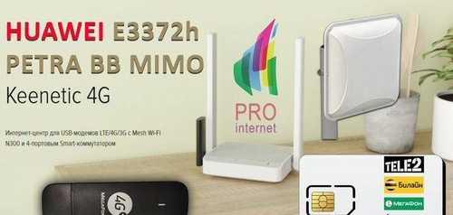 Роутер keenetic 4G huawei E3372h-320 petra mimo