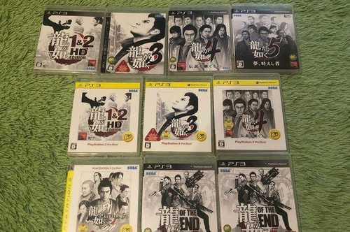 Большая коллекция дисков Yakuza PS3 Japan