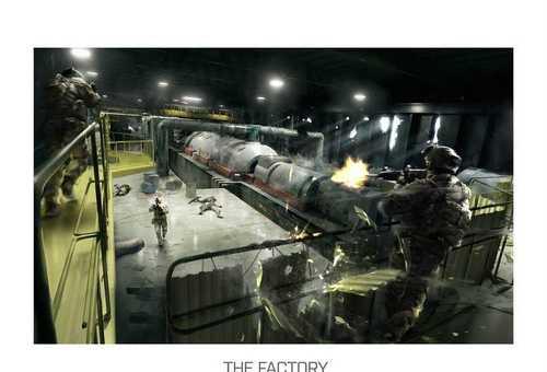 Литография, плакат Battlefield 3 "The Factory"