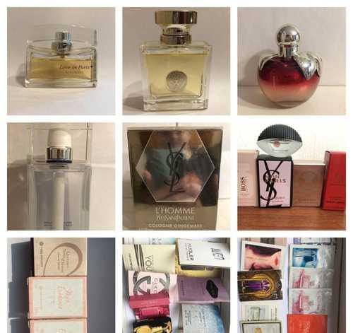 Dior Versace, nina ricci, Clinique YSL Yves Rocher