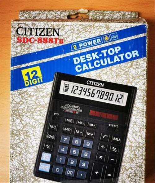 Бухгалтер калькулятор Citizen SDC-888Tu