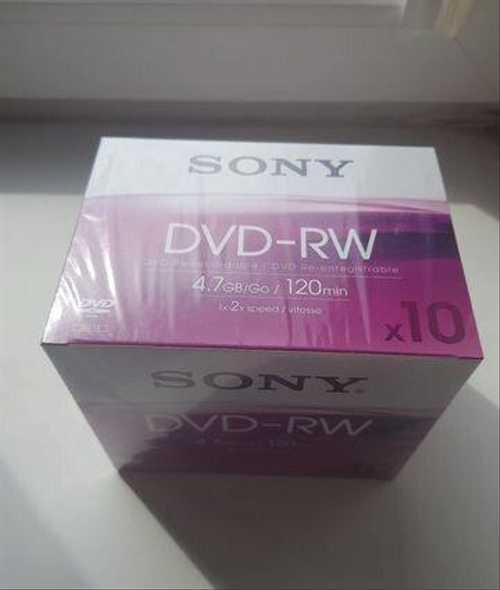 Диски DVD-RW болванки sony объем 4,7 Gb