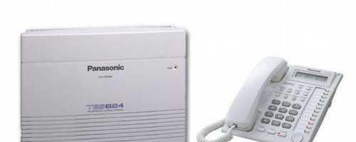 Мини-атс Panasonic KX-TES824 с системным телефоном