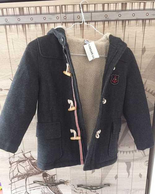 Пальто с капюшоном(даффлокт) Petit bateau