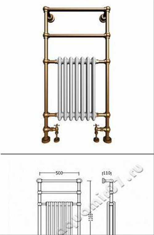 Полотенцесушитель водяной Devon&Devon Armonia 2ORO