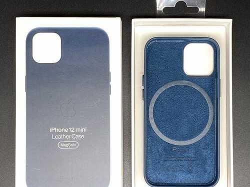 iPhone 12 Mini Кожа Синий MagSafe Leather Case
