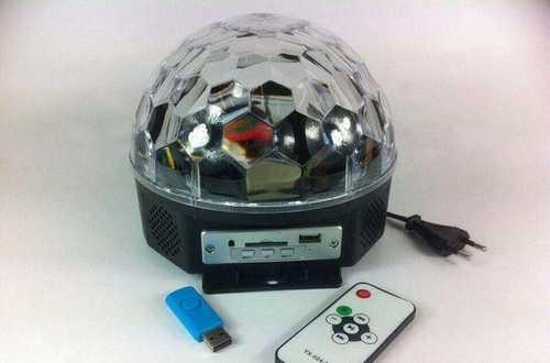 Дискошар LED Crystal magic ball light с mp3