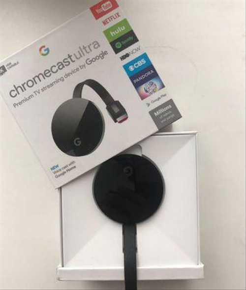 Google Chromecast Ultra медийное устройство с подд