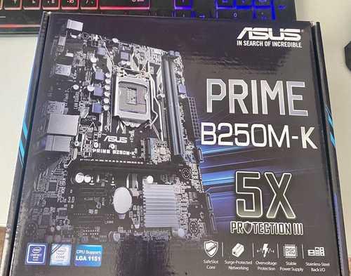 Связка Asus Prime B250M-K + Pentium G4560 3,5GHz