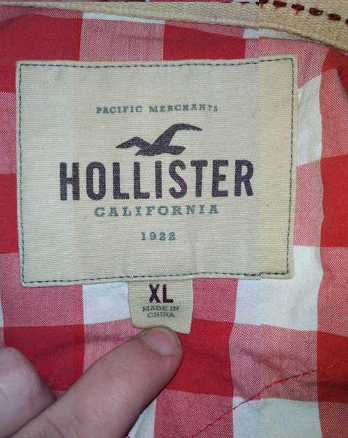 Рубашка Hollister красно-белая, Китай