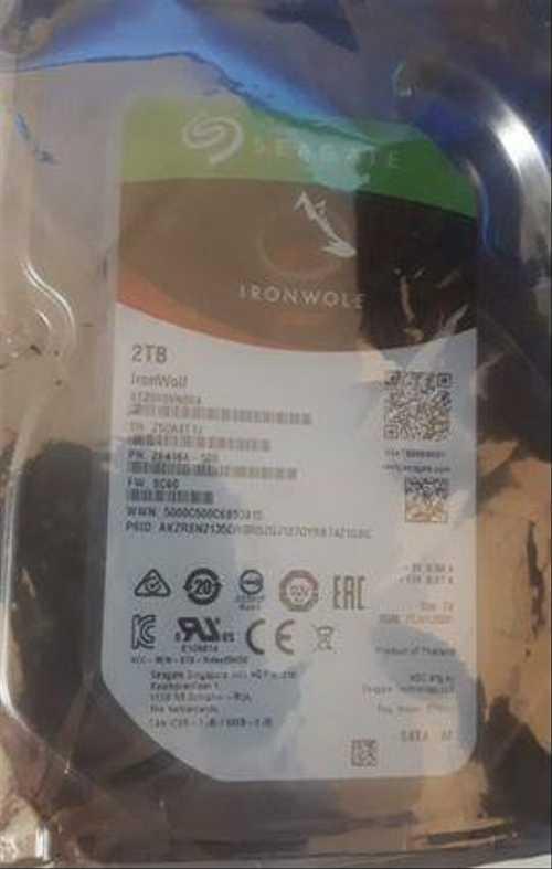 Жесткий диск Seagate IronWolf ST2000VN004, 2тб, HD