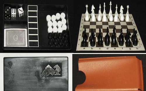 Набор игр СССР: шахматы, шашки, домино, карты и д