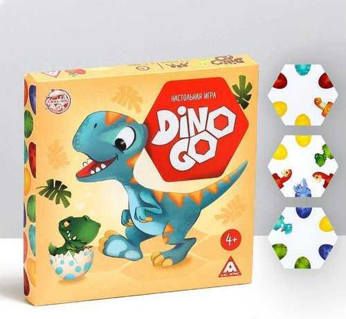 Настольная игра-пазлы Dino Go, 61 тайл