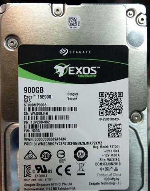 Seagate exos 15E900 - SAS, 15K, 900Gb
