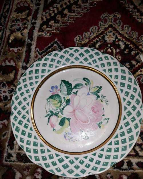 Настенное панно тарелка фарфор Дулево СССР 24 см