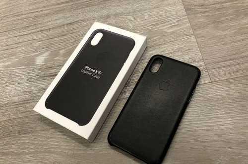 Чехол для iPhone X / Xs Leather Case