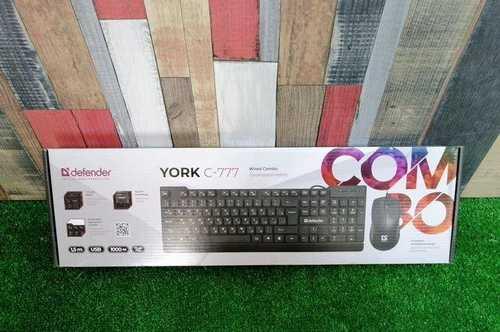 Новые Клавиатура с мышкой USB Defender York C-777