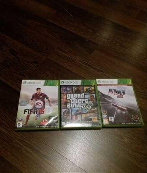 GTA 5, fifa15, Need for speed rivals для xbox 360