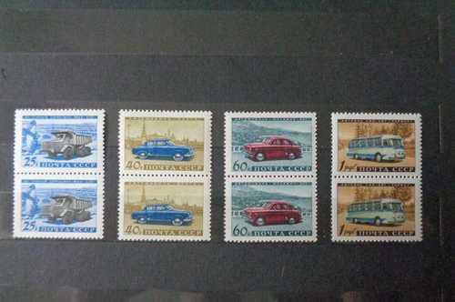 Автомобили СССР 1960-1975 ** (MNH OG) Пары