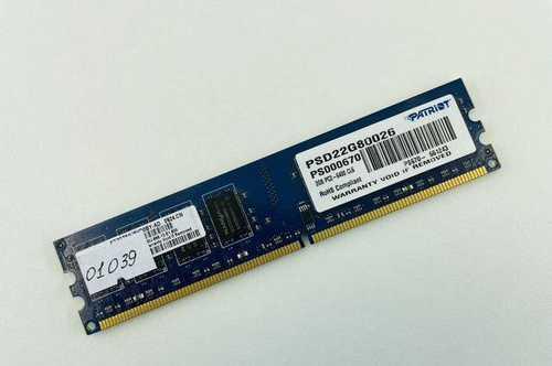 Оперативная память DDR2 2 GB 800 MHz Patriot
