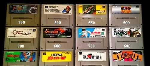 Лицензионные картриджи для Nintendo Super Famicom