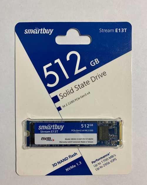 SSD диск 512гб M.2 NVMe Smartbuy Stream E13T