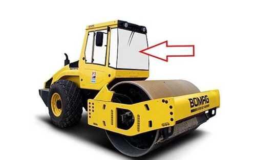 Стекло лобовое среднее на каток Bomag BW 219 D