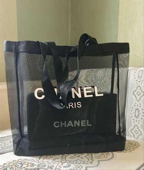 Пляжная сумка Chanel оригинал Шопер vip gift