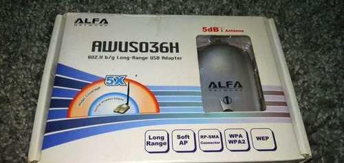 USB wifi адаптер alfa awus036H большой мощности