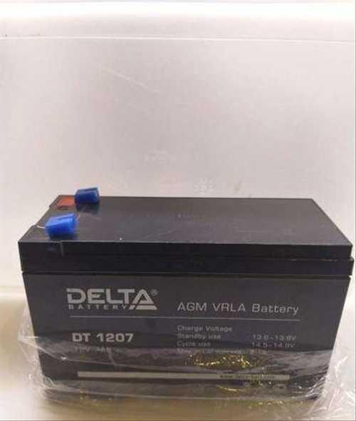 Аккумуляторы 1207 delta, security 12v, 7ah