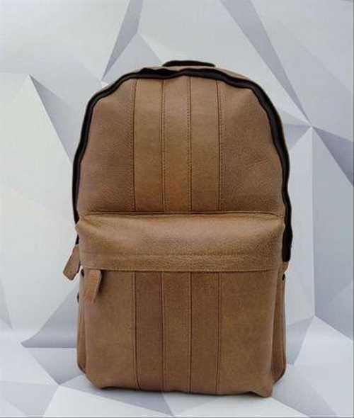 Коричневый мужской рюкзак из натуральной кожи