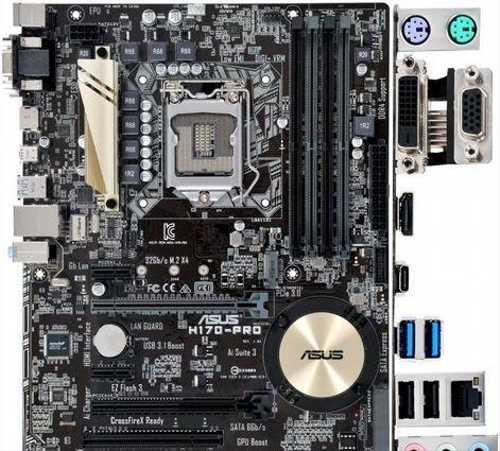 Материнская плата asus H170-PRO, H170, socket 1151