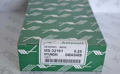 Вкладыши коренные 0.25 hyundai D4EA