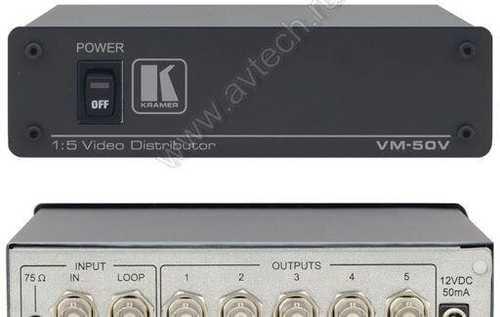 VM-50V - усилитель-распределитель 1:5 видеосигнала