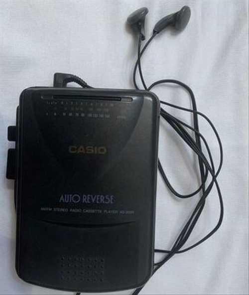 Кассетный плеер casio AS-300R с фм радио