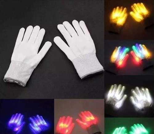 Карнавальные перчатки (разноцветное св