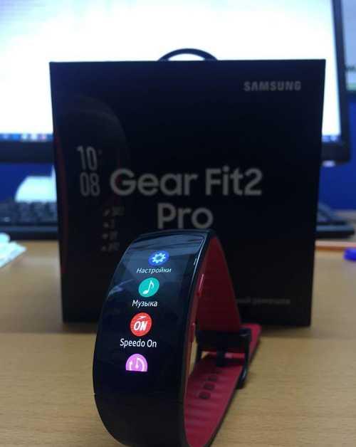 Фитнес-браслет Samsung Gear Fit2 Pro Black/Red