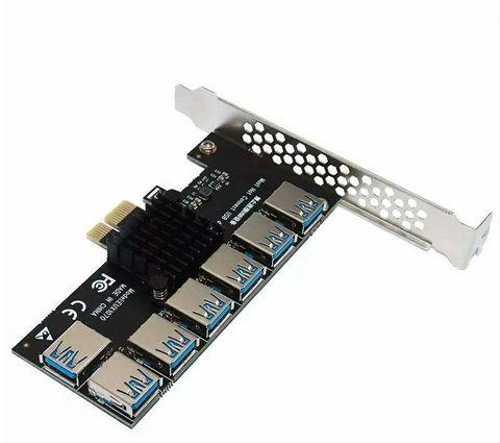 Переходник Райзер pci-e на 7 USB портов