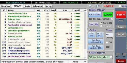 Hitachi HDS728080plat20 IDE