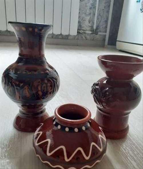 Маленькие вазочки керамика. Раритет