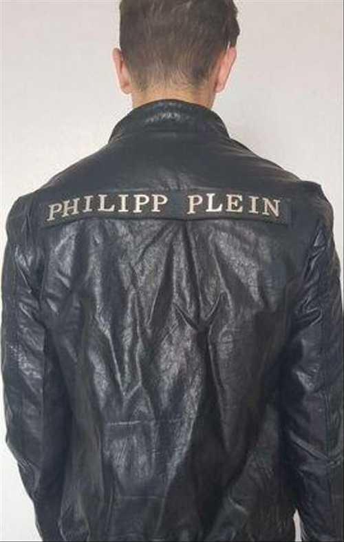 Оригинальная кожаная куртка Philipp Plein