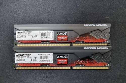 Озу DDR3 16Gb (2x8Gb) 1600 AMD
