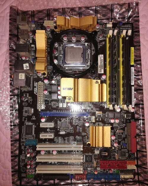 LGA775 asus P5Q/C/SI + Xeon E5450 + 6G + Кулер