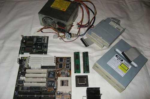 Материнская плата Socket 7 с Pentium 1 MMX 166MHz