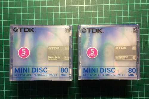 Минидиски Minidisc Mini disc TDK 10 шт